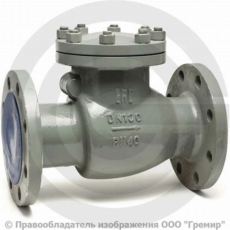 Клапан обратный, чугун, поворотный, Ду 80, Pу 10/16, T макс. = 120 °C, фланцевый, диск сталь + EPDM, Benarmo