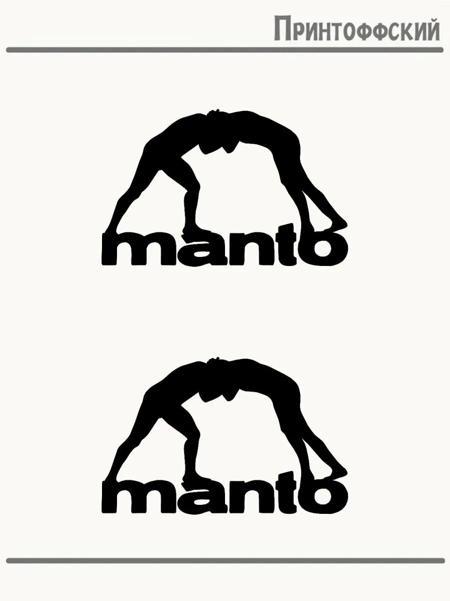 2-е (Две) Термонаклейки manto манто