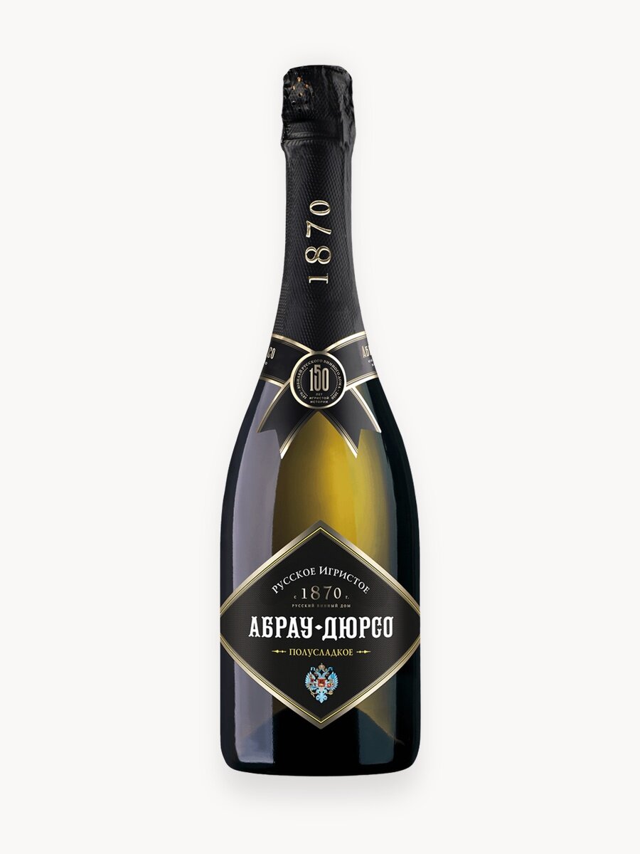 Русское игристое вино Абрау-Дюрсо, белое, полусладкое, 0,75 л