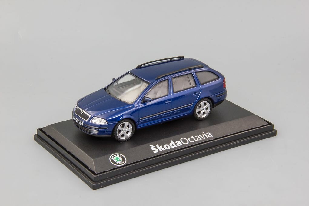 Масштабная модель Skoda Octavia II Combi (2004) Deep Sea Blue Metallic
