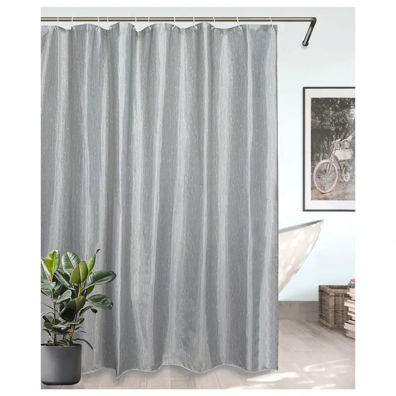 Штора для ванной Bath Plus Charme Red Drizzle 180x180 см полиэстер цвет серый
