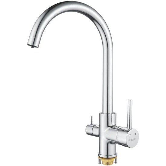 Смеситель для кухни Shevanik с подключением фильтра S128, хром