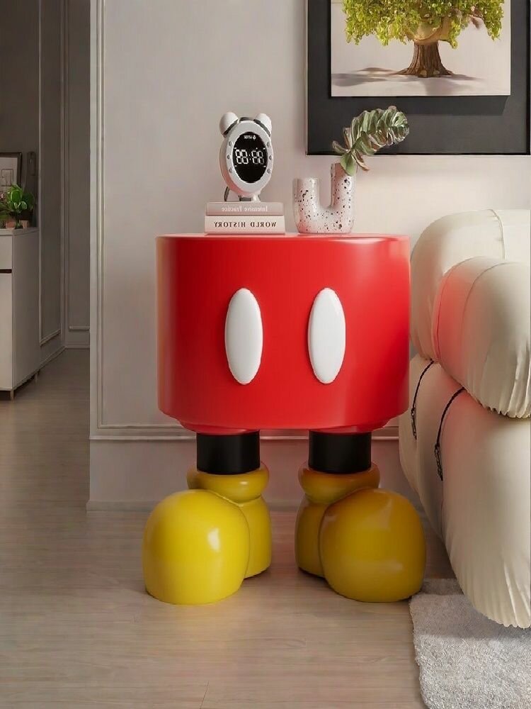 Тумба Мингью, пластик, полипропилен, напольная, без ящиков, цвет красный/желтый