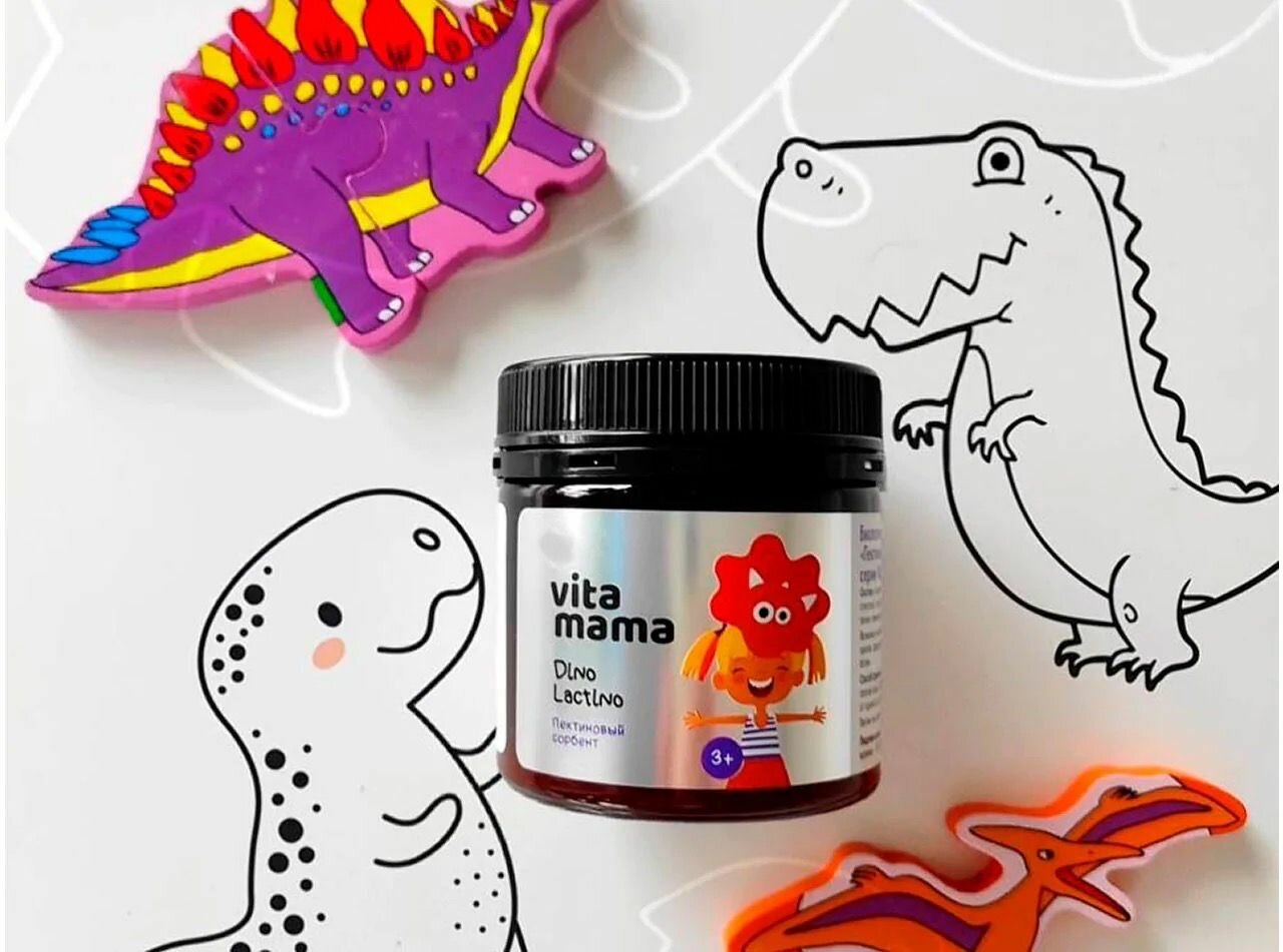 Dino Lactino, пектиновый сорбент, детский, 70гр
