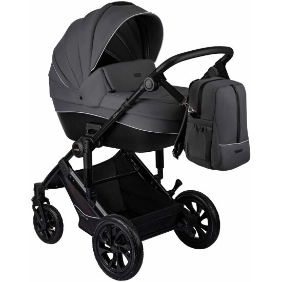 Коляска 3 в 1 Indigo COIN тёмно-серый