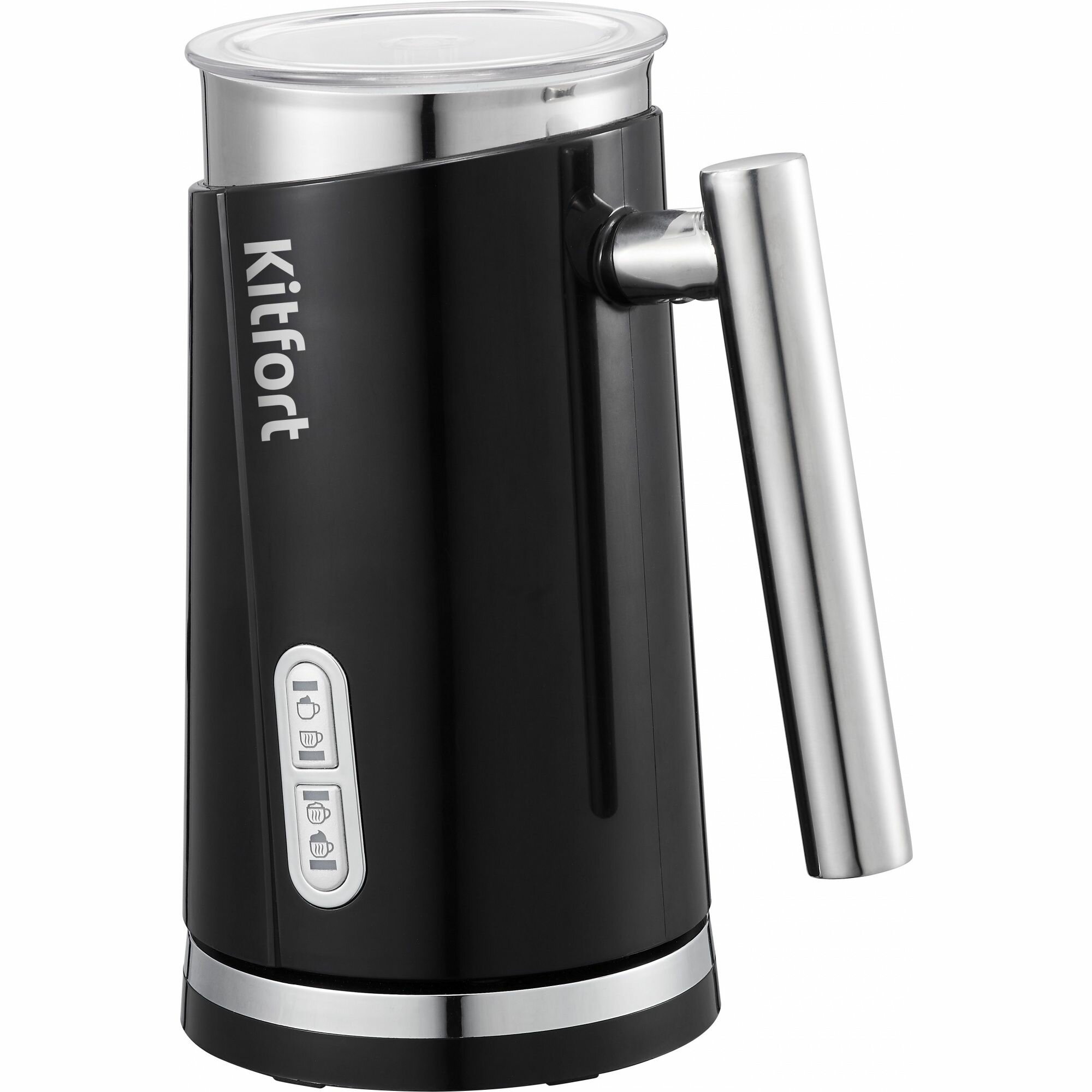 Капучинатор Kitfort КТ-751 стационар. 300мл черный/серебристый (КТ-751-1)
