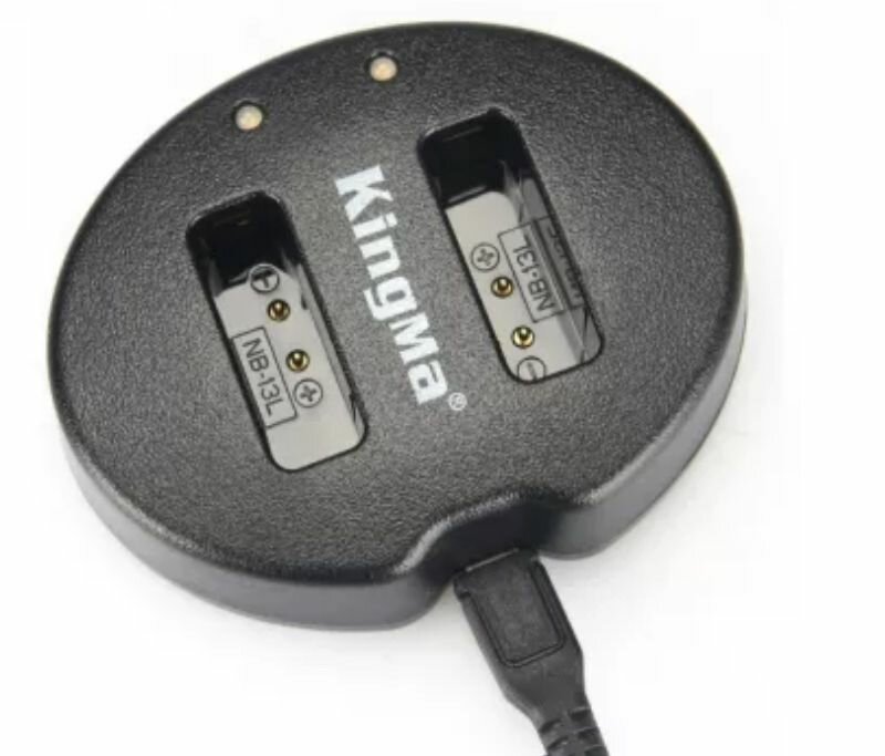 Зарядное устройство KingMa BM015 с двумя слотами для аккумуляторов Canon NB-13L.