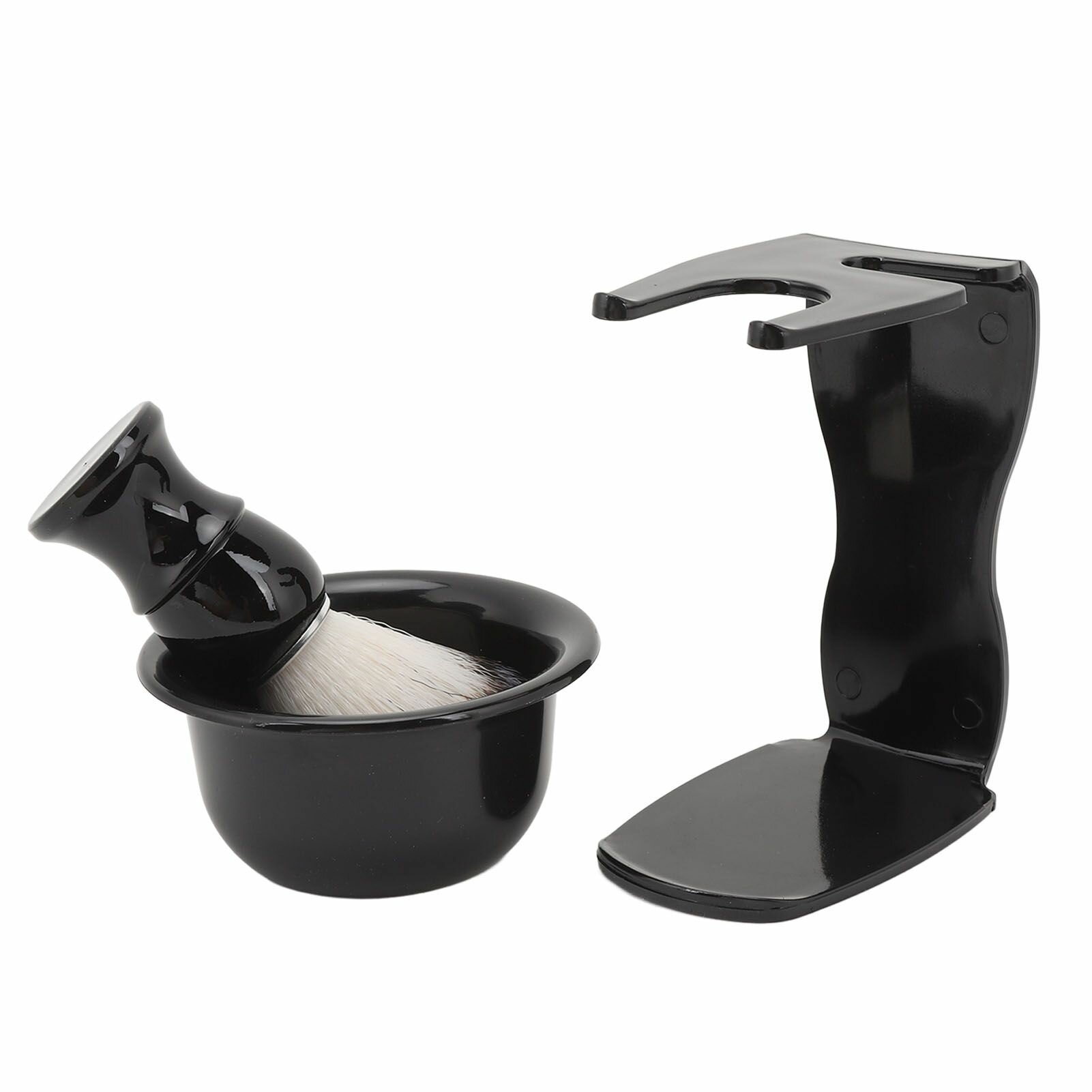 Набор для бритья 3 в 1 для мужчин: щетка, чаша и подставка, ABS, нейлоновая щетина, удобен для дома и поездок