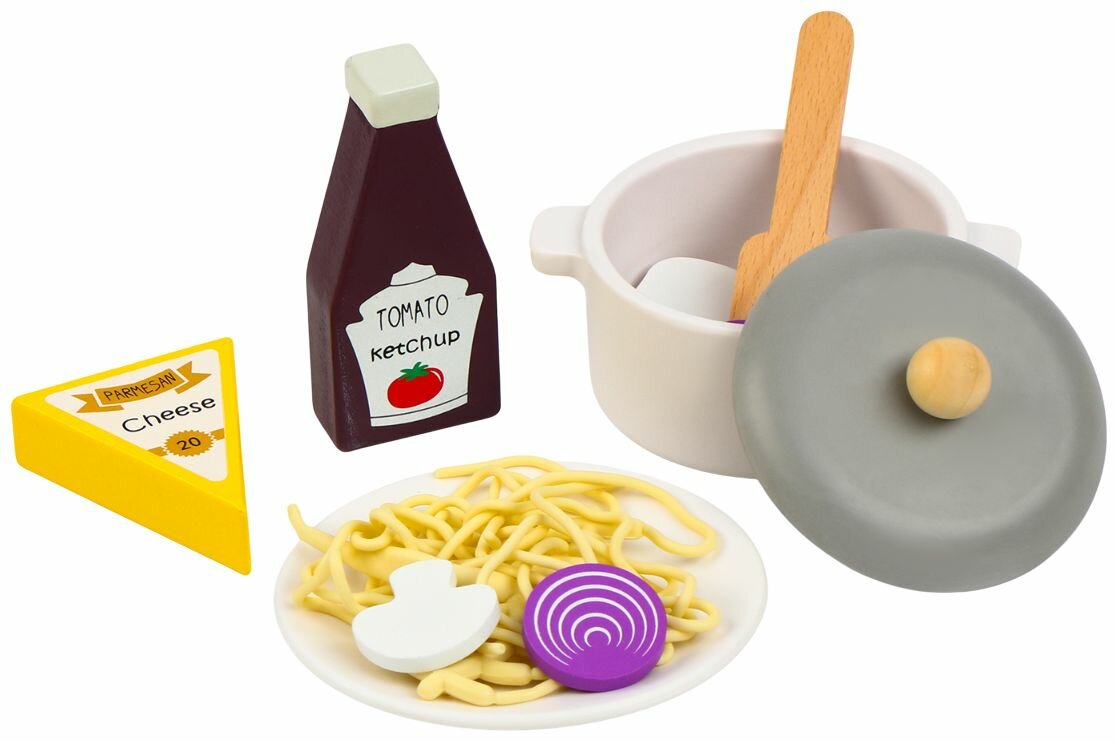Детский игровой набор "Готовим спагетти", игрушечная посуда и еда, сюжетно-ролевой набор, юный повар