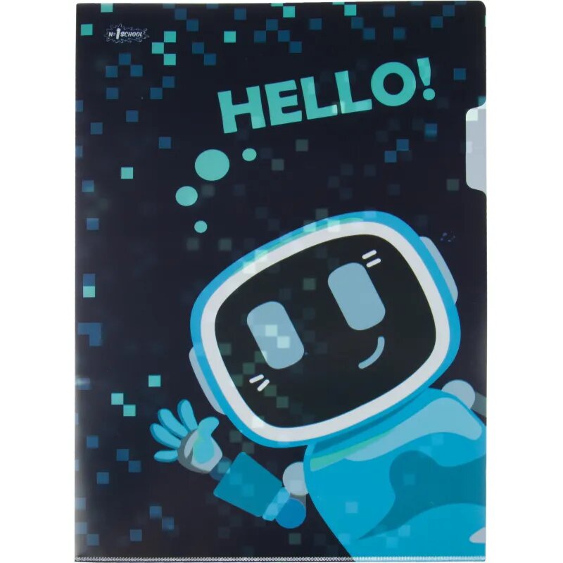 Папка уголок А4 №1 School Robot Hello 2шт/уп 1725970