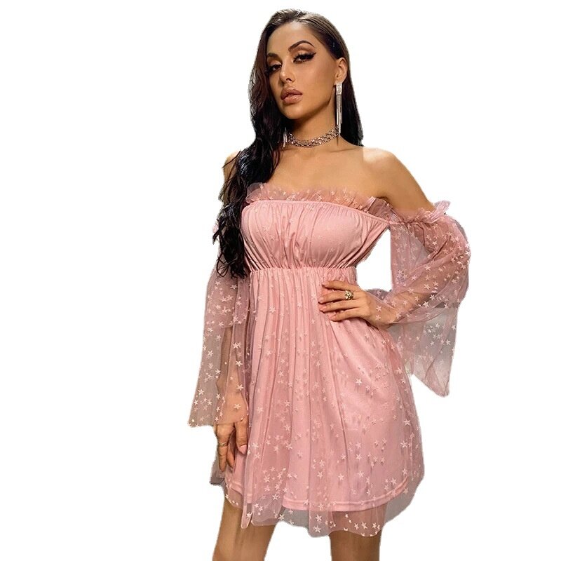 Сексуальное без спинки плеча мини-платье для женского вечеринка платье