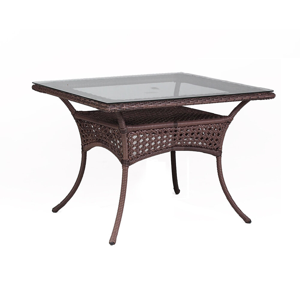 Садовый обеденный стол из искусственного ротанга AIKO Deco квадратный