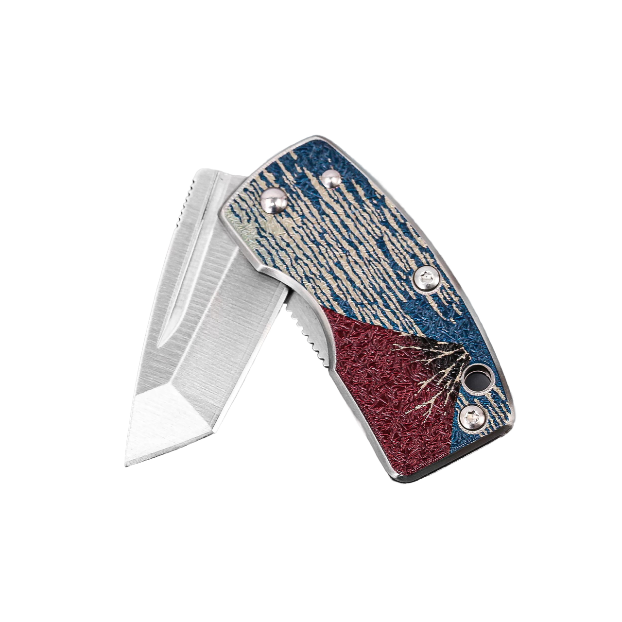 Нож-зажим для купюр "Красная Фудзи" Танто 96*41*55 SPG STRIX sanmai/SUS410-1A, SS - G-SAKAI