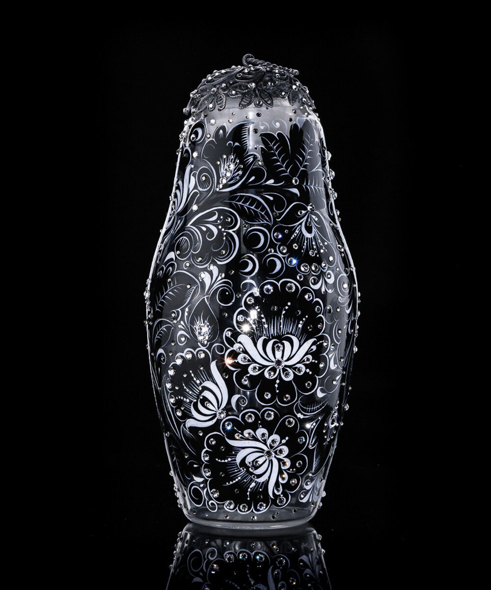 Сувенирное изделие Матрёшка-медовница "Чёрный Янтарь"