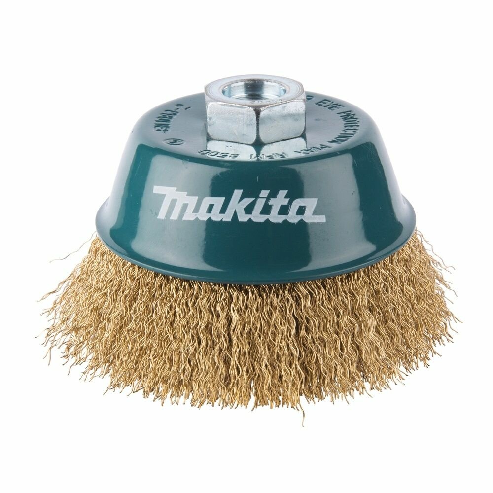 Щетка чашечная проволочная MAKITA D-39805 для УШМ 100*14мм латунь