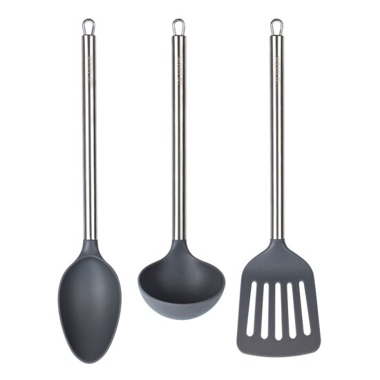 Кухонный набор Taller 3 предмета, пластик/нерж. сталь, серый (TR-51409)