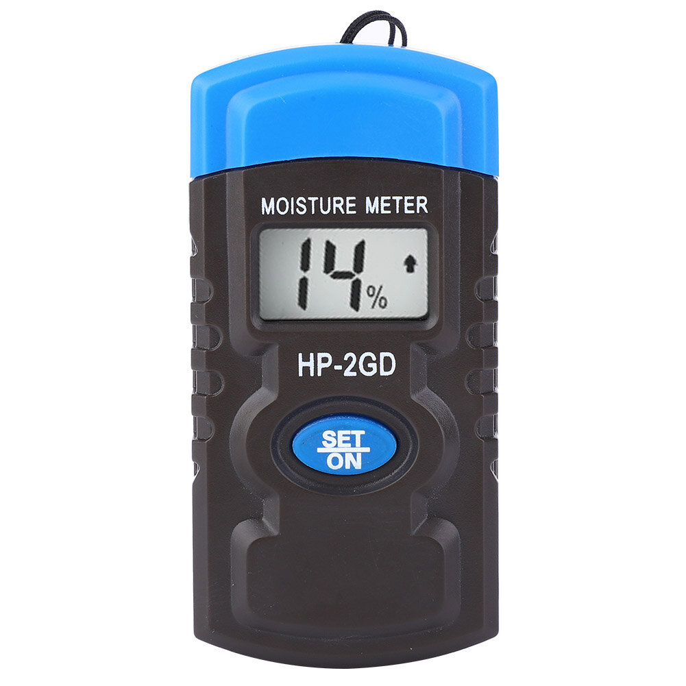 Портативный цифровой влагомер для древесины, измеритель влажности и температуры, высокая точность.
