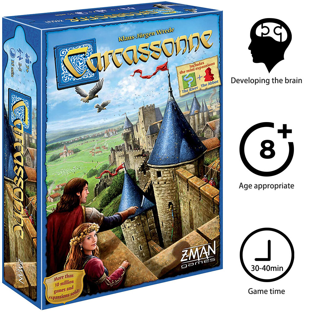 Carcassonne Board Game Family Party Expand for 2-5 Players