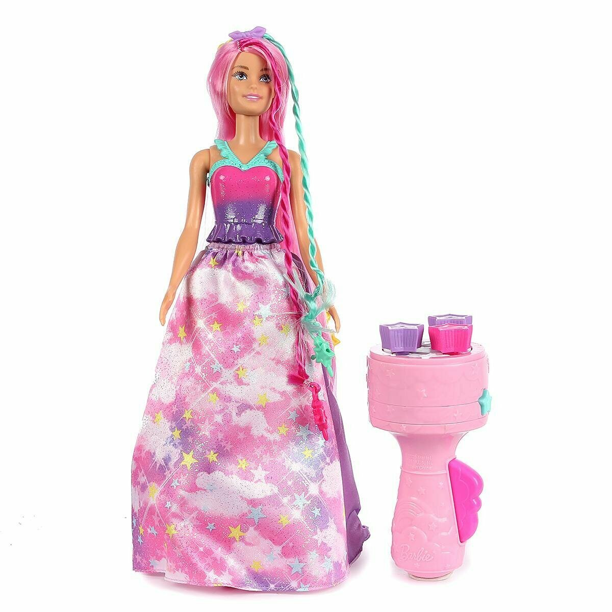 Кукла Barbie «Dreamtopia» с экстра-длинными волосами 21,5 см, набор для создания причесок, инструмент, аксессуары