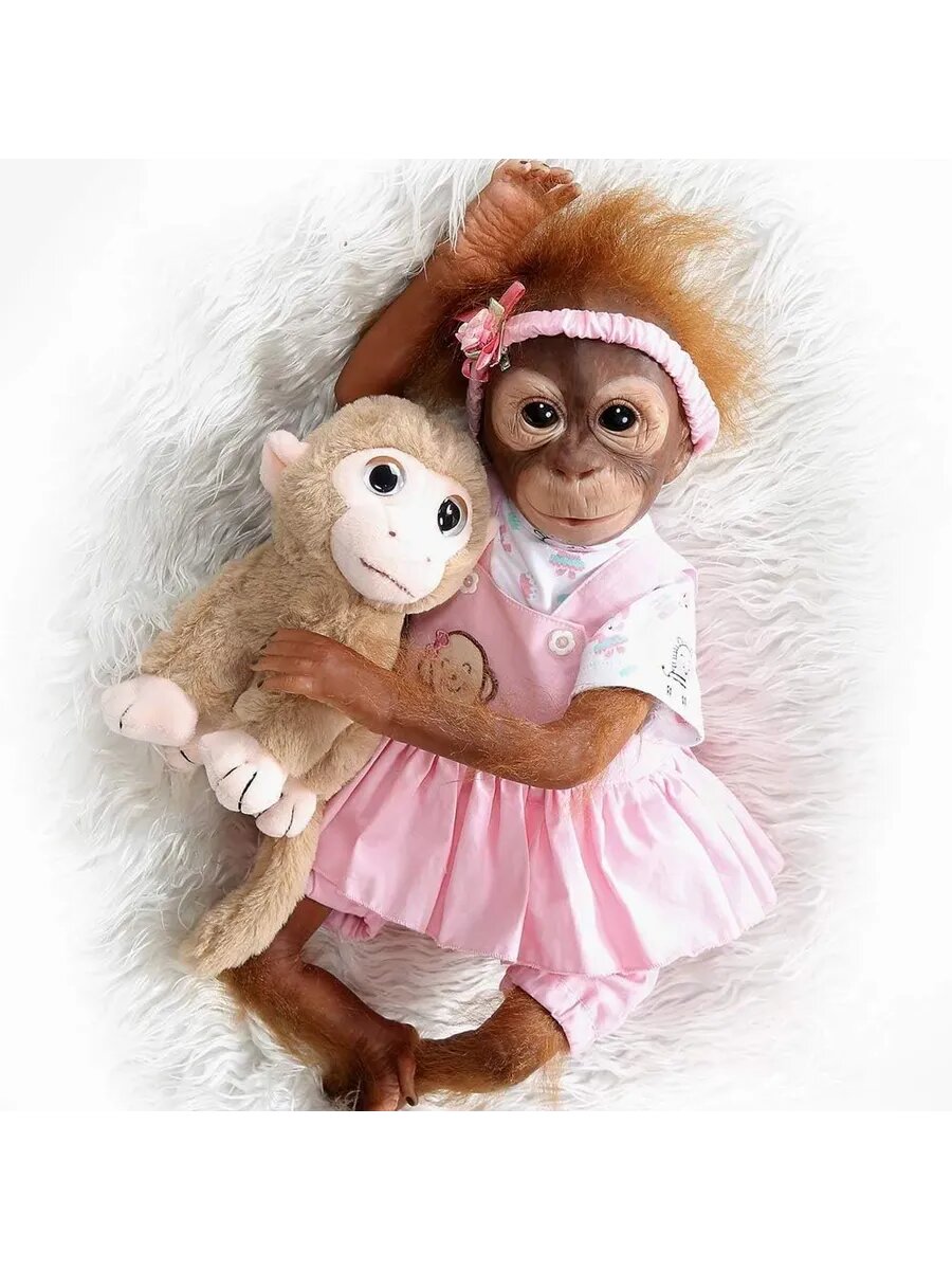 Кукла-реборн "Чичи", мягкая, 55см, реалистичная, виниловая, в подарочной упаковке