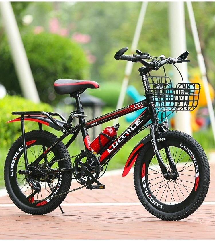 Велосипед детский, двухподвес, 20", алюминиевая рама, с амортизатором, красный