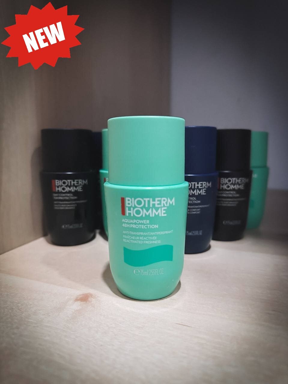 Biotherm Homme Шариковый дезодорант-антиперспирант Aquapower 48 часов для мужчин 75 мл