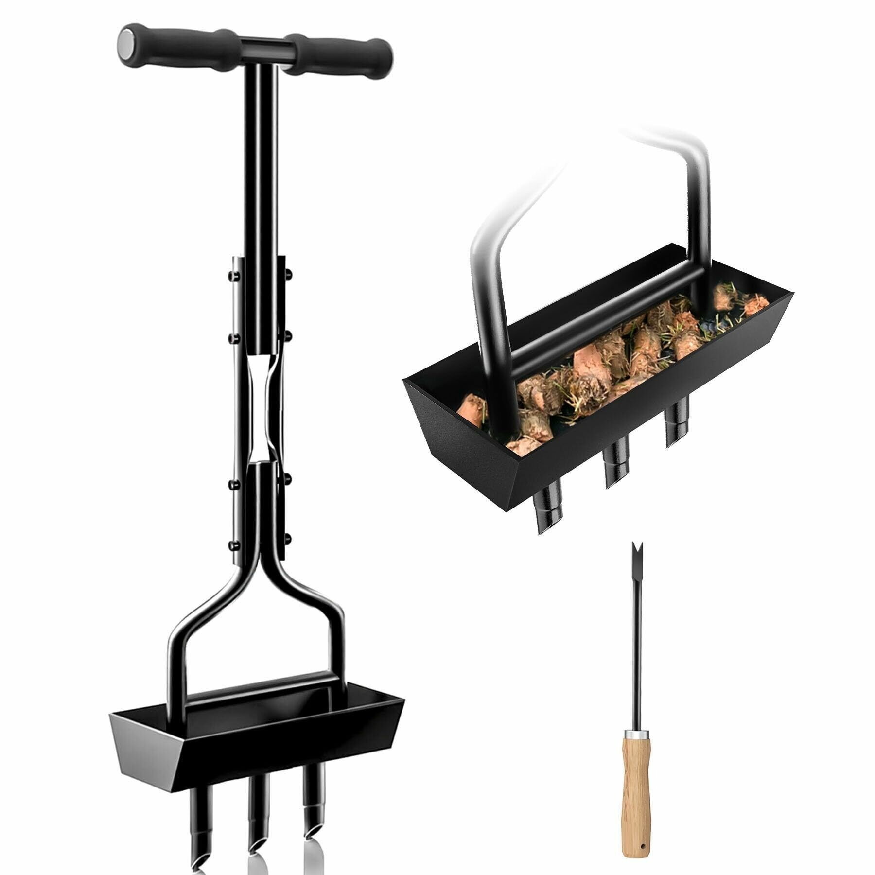 Аэратор для газона Vanpein, с поддоном, 3 острых зуба, 2,5 кг