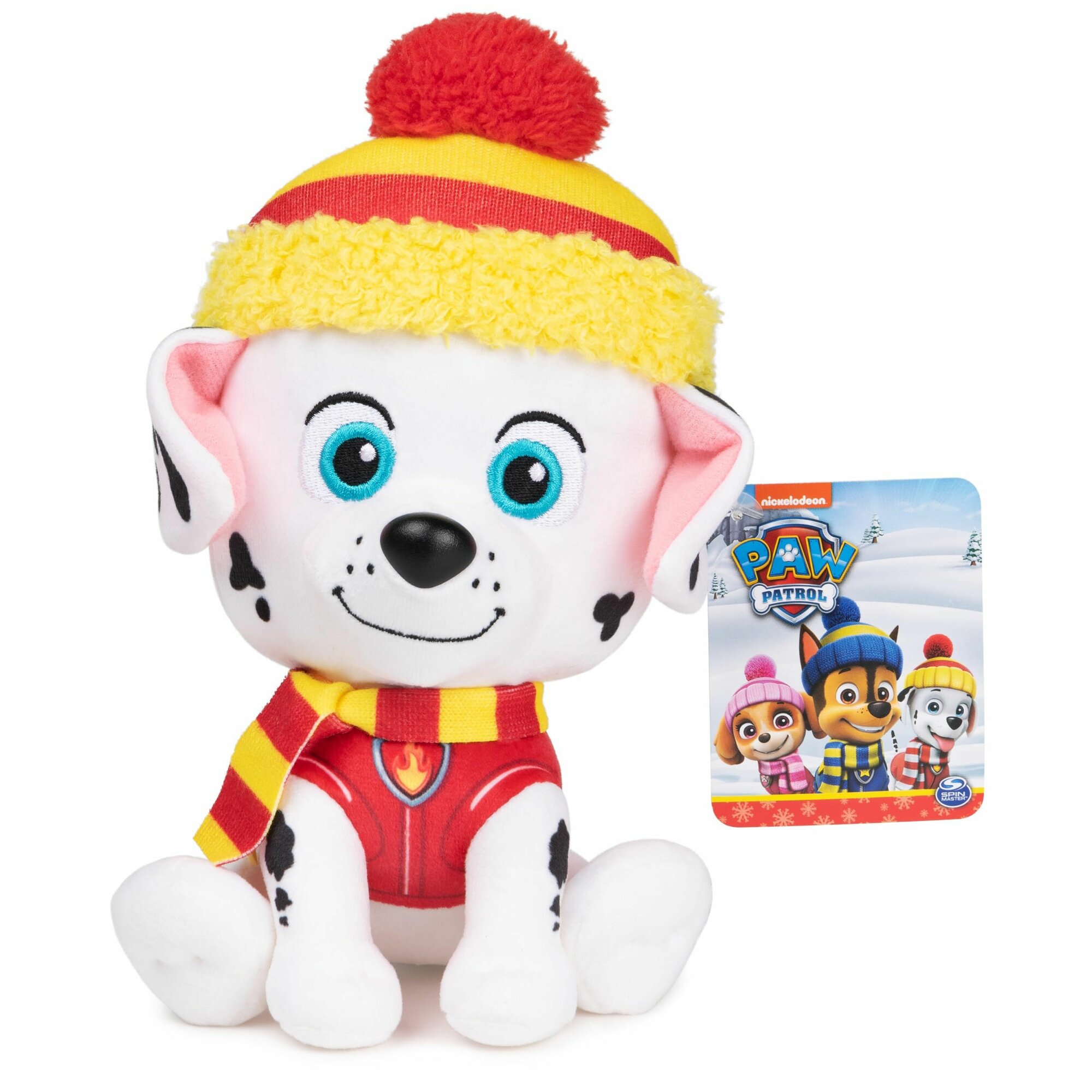 Nickelodeon Paw Patrol Marshall /Праздничный зимний костюм в шарфе и шапке, плюшевая игрушка для детей