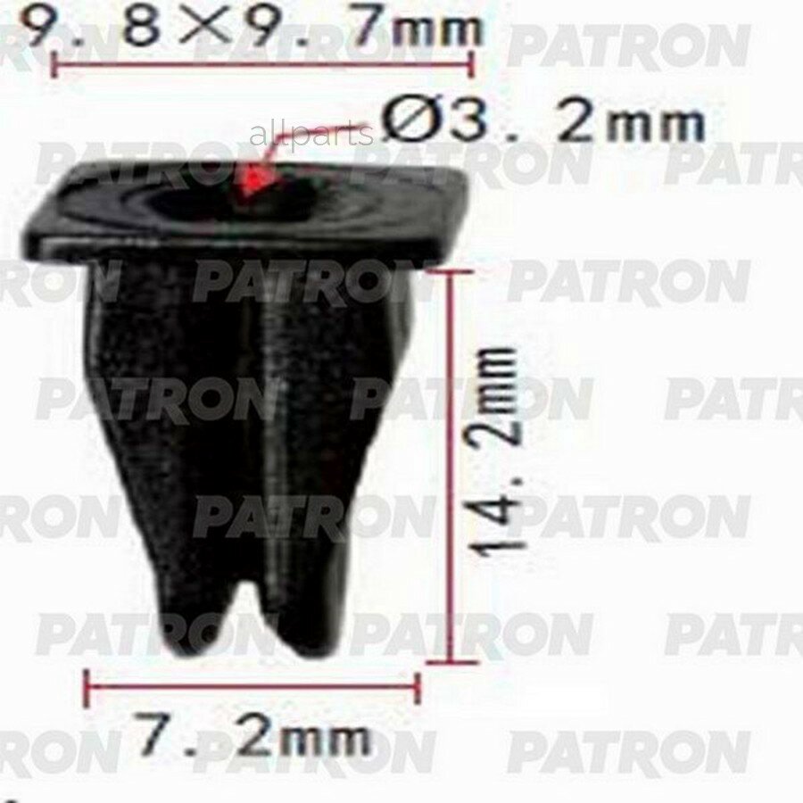 PATRON P37-1058 Фиксатор пластиковый MERCEDES, BMW применяемость: вставка под саморез д PATRON P37-1058
