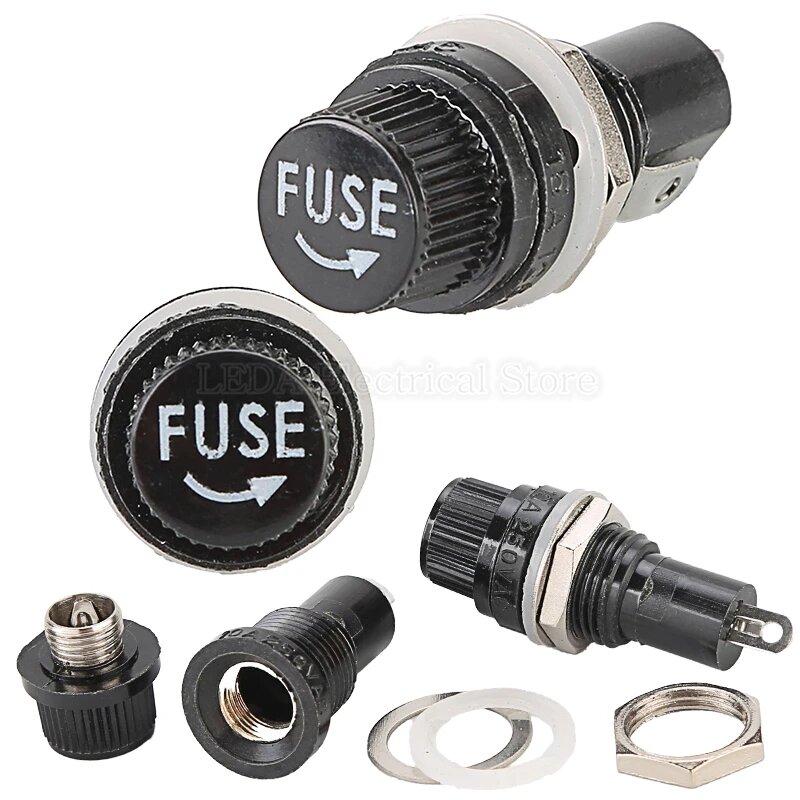 5 шт. стеклянные держатели предохранителей 5*20 мм 6*30 мм держатель плавкого предохранителя для страховой панели держатель плавкого предохранителя 5x20 6x30