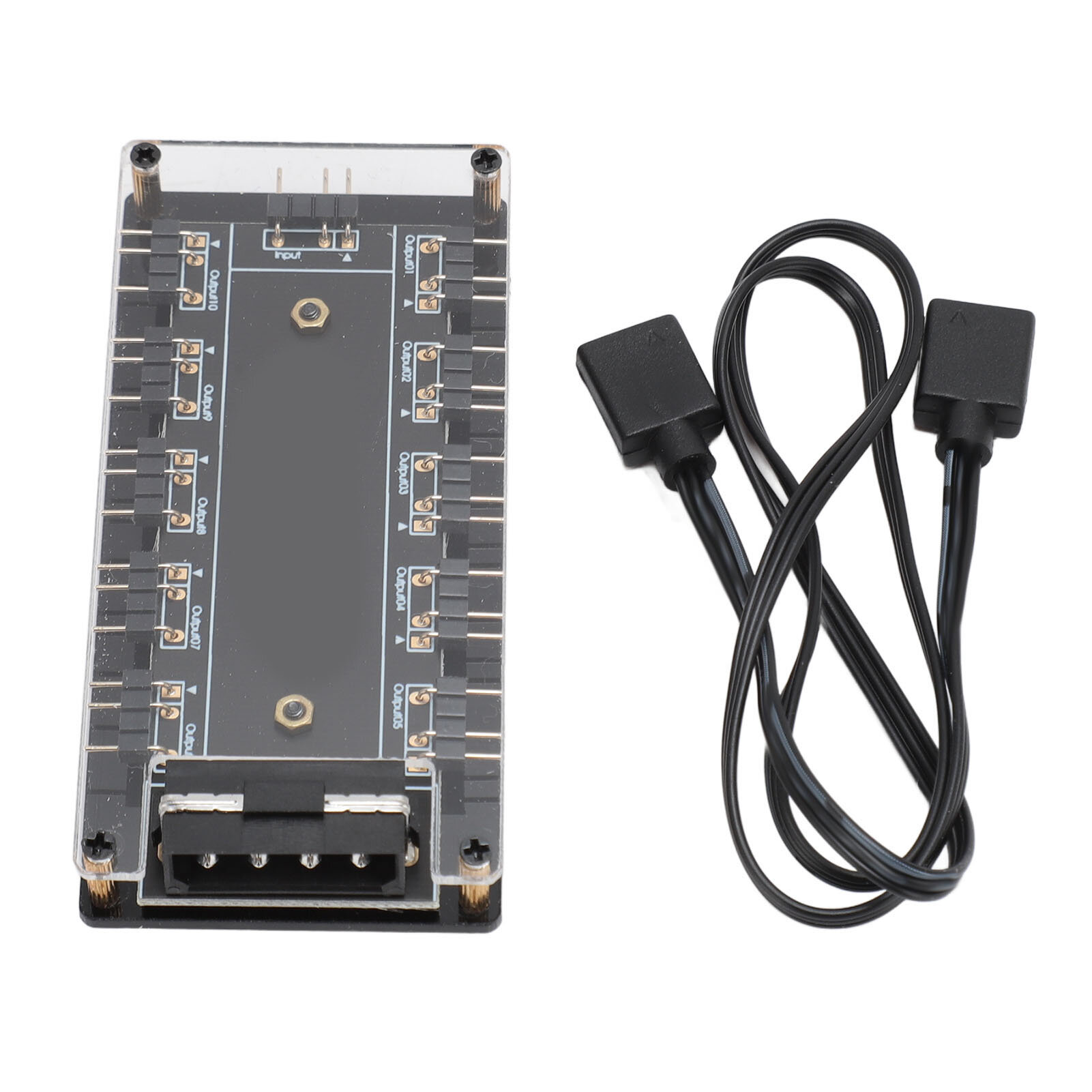 5V 3pin ARGB концентратор, разветвитель, акриловый корпус, мощный блок питания, универсальный