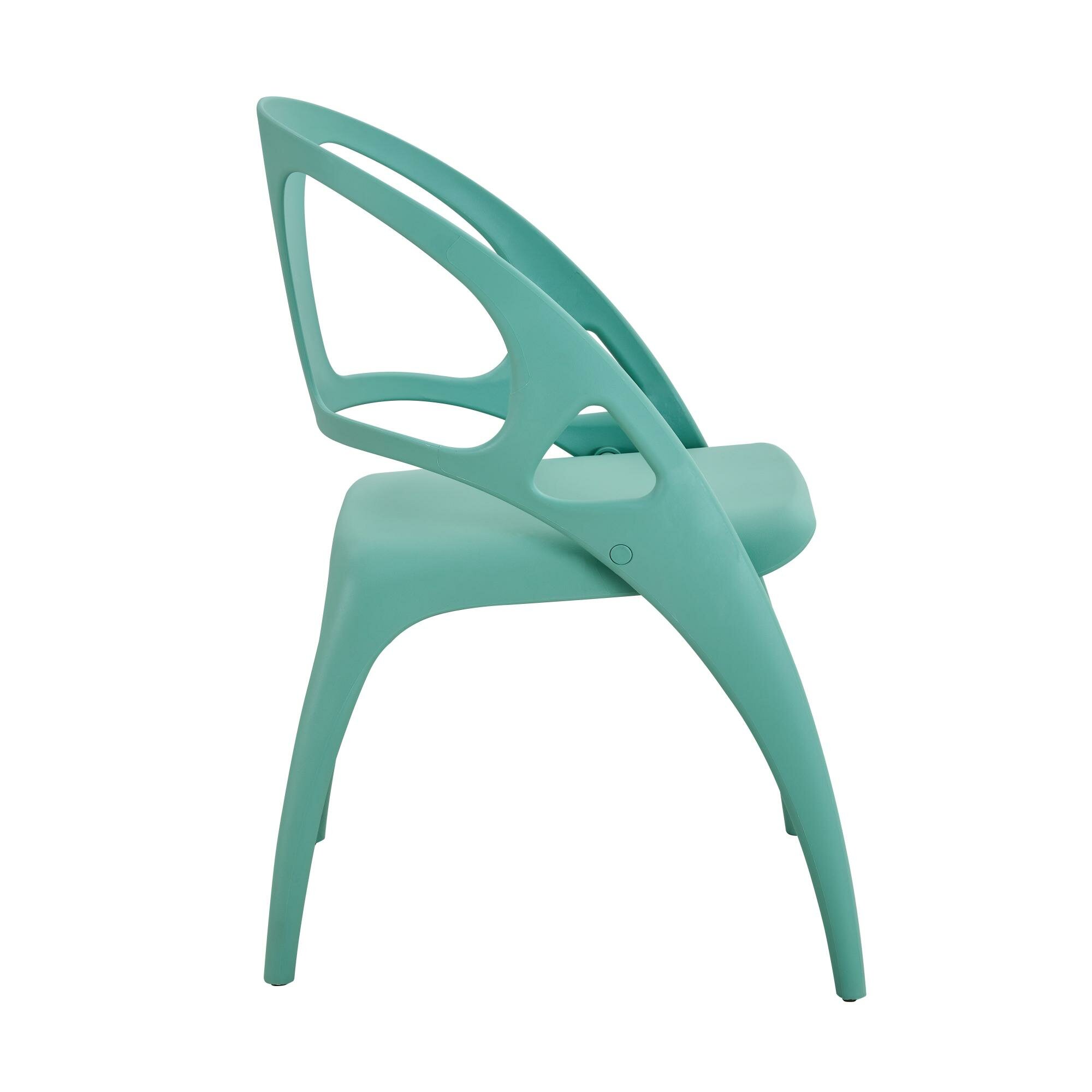 Стул складной Liara STOOL GROUP светло-зеленый, пластик, твердое сиденье, с подлокотниками