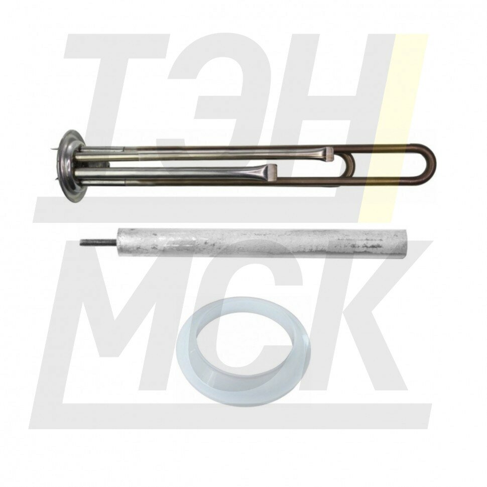 Комплект ТЭН 2кВт (2000Вт) RF для водонагревателя Thermex RZL, IS, IR, Garanterm, Electrolux EWH под анод М4, нерж. + прокладка + анод, 40042K