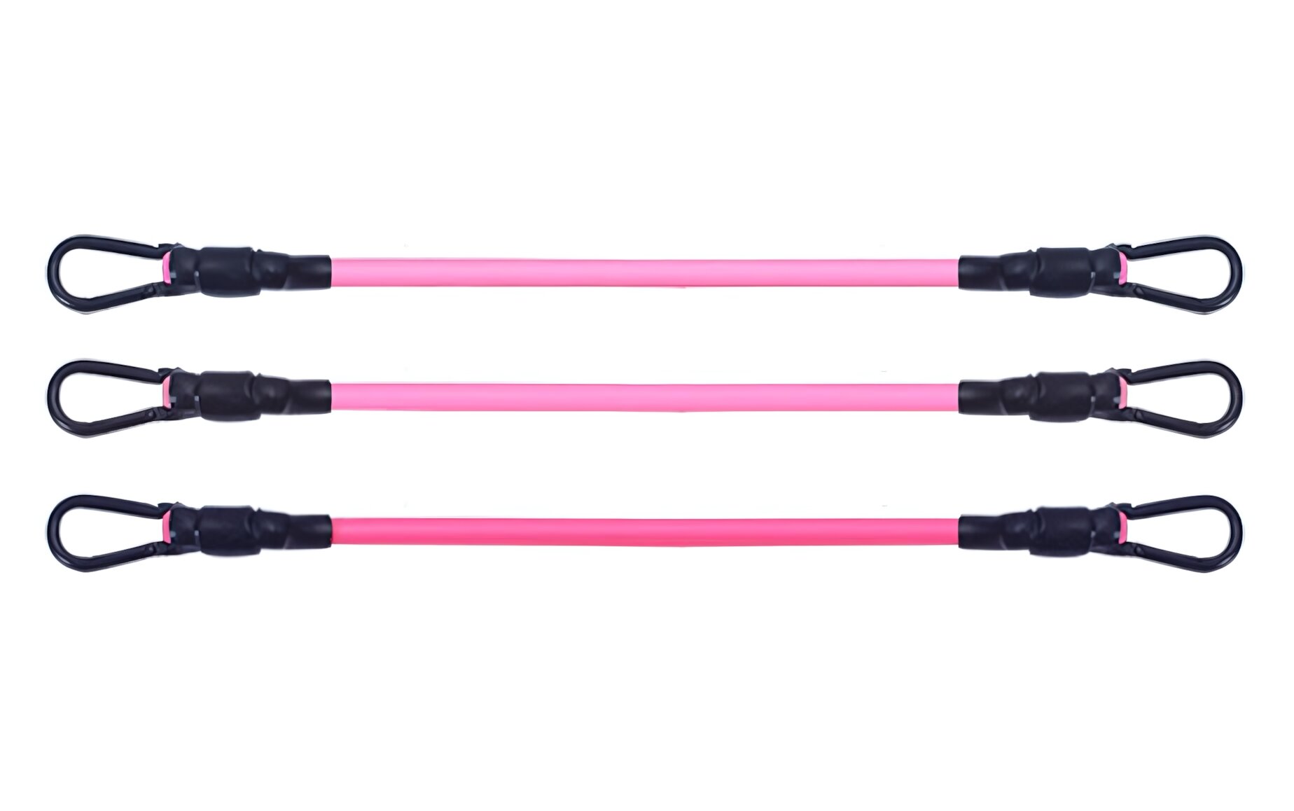 Набор трубчатых эспандеров для тренировки ног и ягодиц, 33 см, 3 шт, цвет розовый