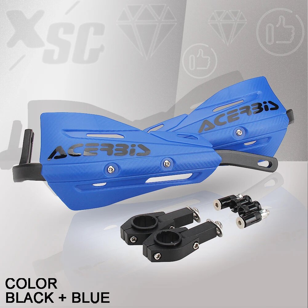 Защита рук мото эндуро Acerbis Black+Blue, универсальная
