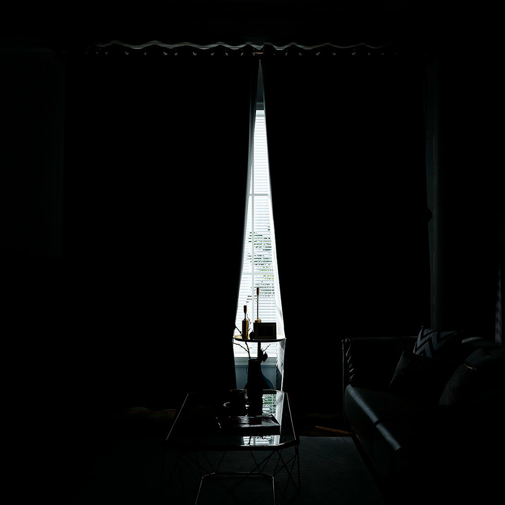 Плотные шторы для спальни, изолированные шторы для гостиной, комплект из 2 панелей (39*51 дюйм)