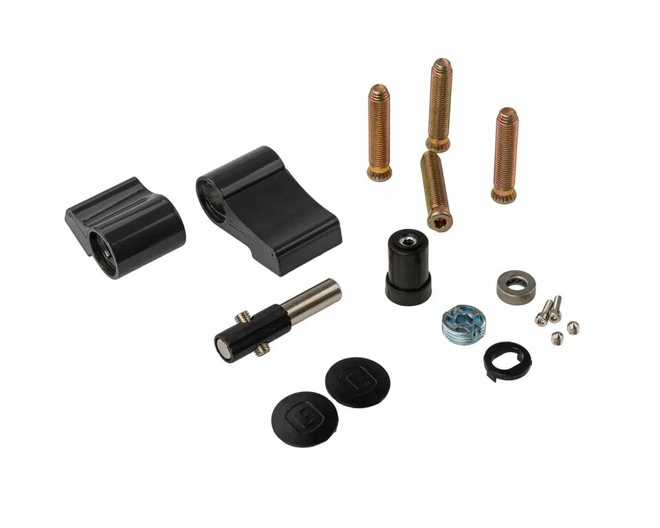 Петля дверная втулочная ELEMENTIS, 2-х секционная, м/о 63, крепление на теплый профиль, антрацит RAL 7016