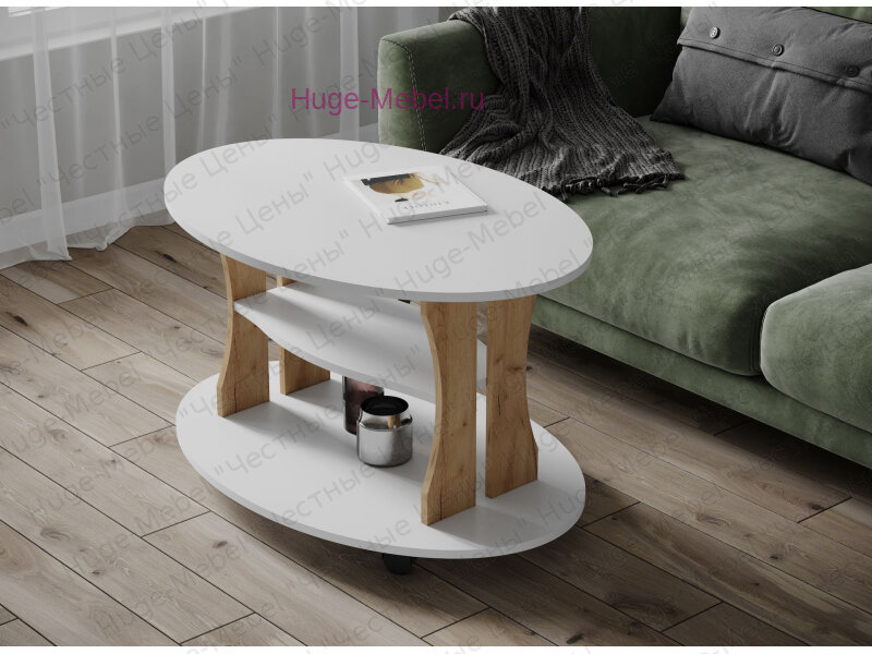 Стол журнальный "Консул-1 крафт" Huge Mebel . Ширина 900 Высота 560. Столы журнальные