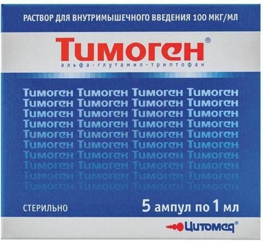 Тимоген р-р в/м введ 100 мкг/мл амп 1 мл х5