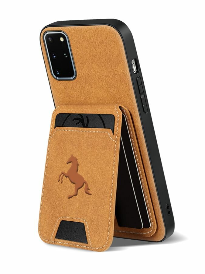 Кожаный чехол для Самсунг Галакси C20 /Samsung Galaxy S20, со встроенным держателем для карт, прочный раскладной чехол для телефона для женщин и мужчин, нескользящий