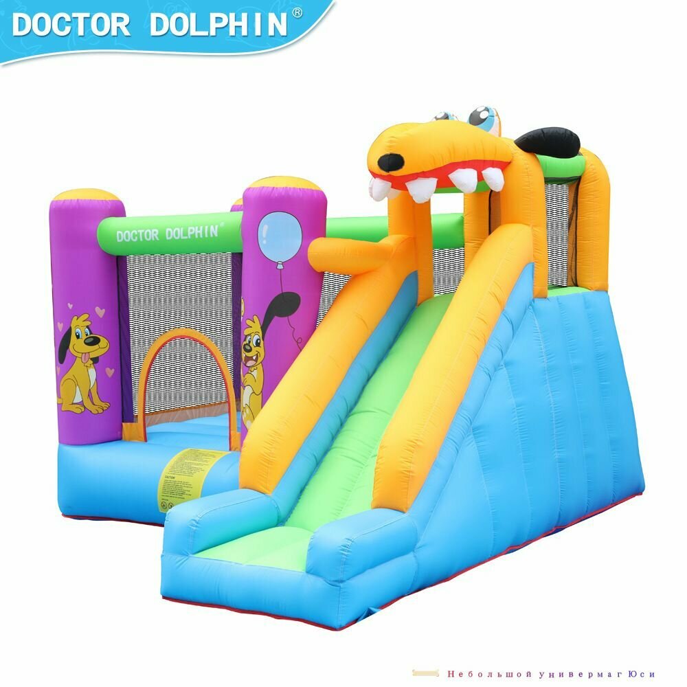 Надувной замок DOCTOR DOLPHIN DD72007, сетка для лазания и скалодром, максимальная нагрузка 100кг