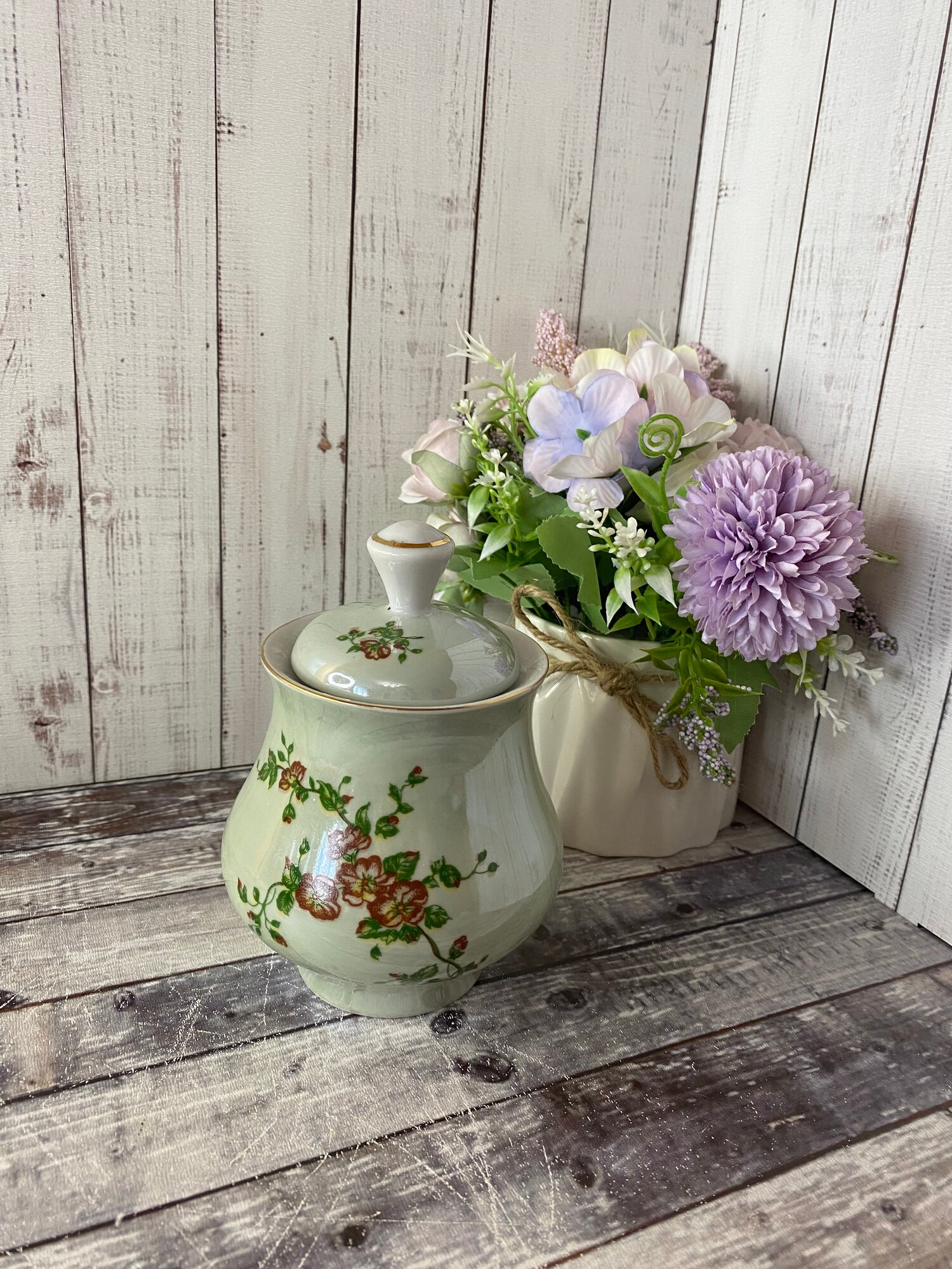 Сахарница СССР Цветы Березновский фарфоровый завод, оригинал, фарфор