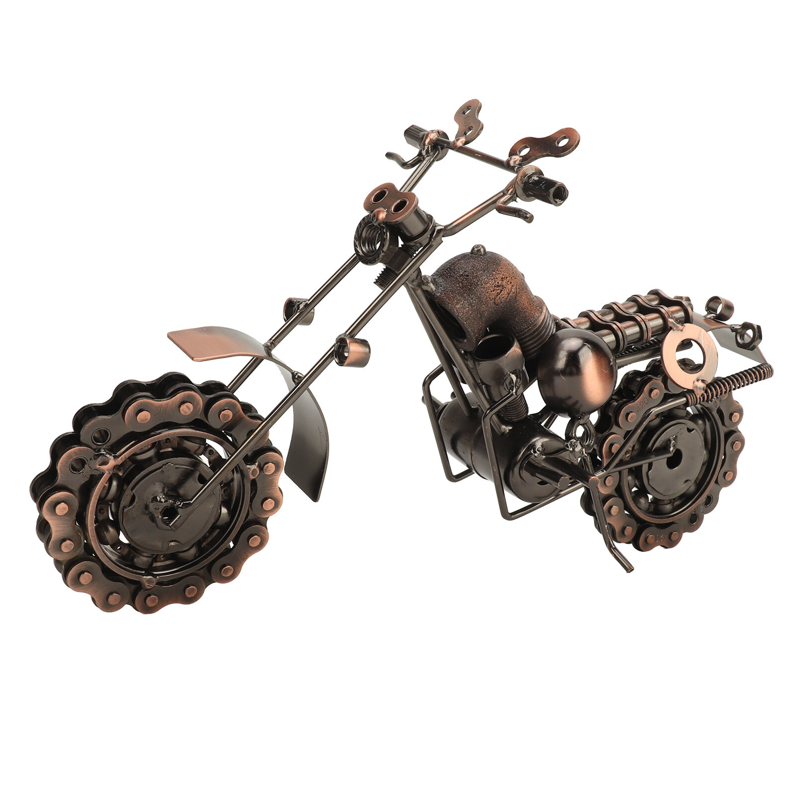 Винтажное железное украшение для мотоцикла, декоративная ретро модель мотоцикла, ручная работа, металлическая скульптура мотоцикла для мальчиков, бронза, большой размер