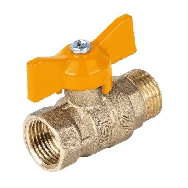 Кран шаровой для газа 3/4" г/ш бабочка DIST Стандарт 422Б (10)