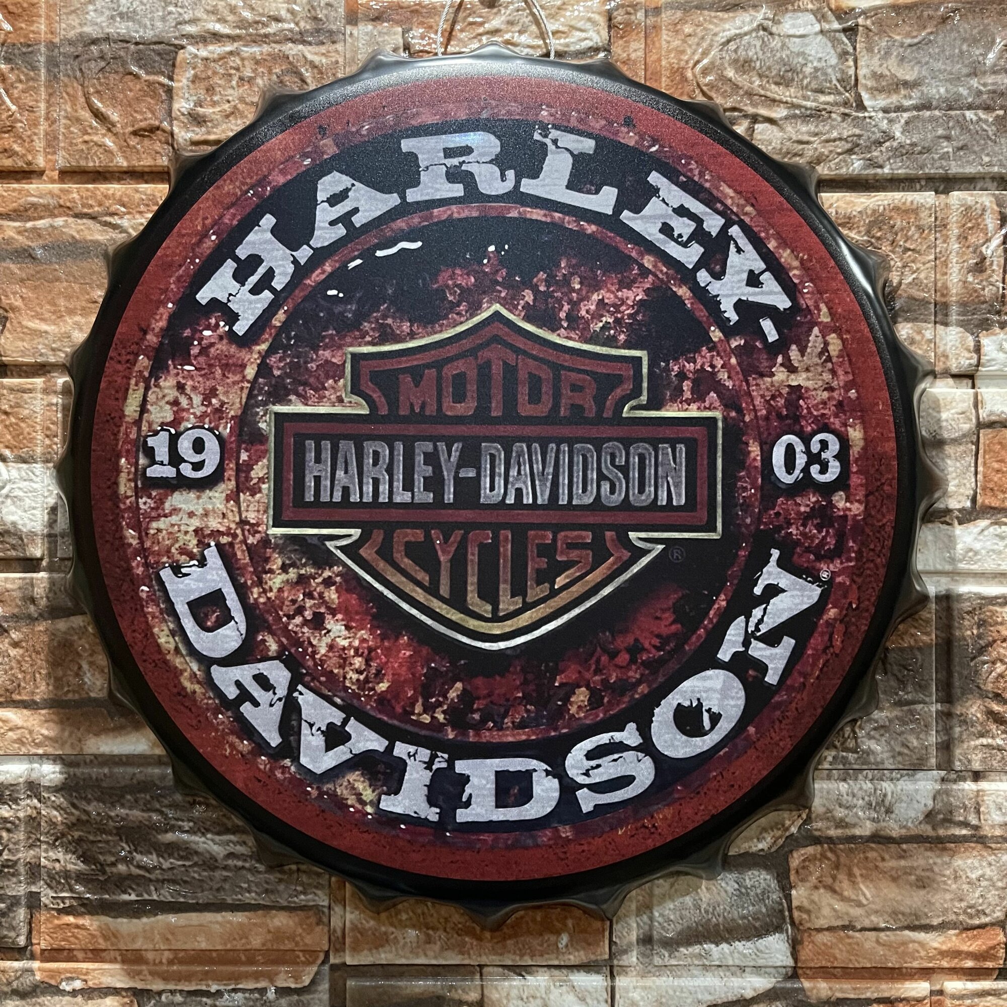 Металлическая табличка/ Пивная крышка/Harley Davidson