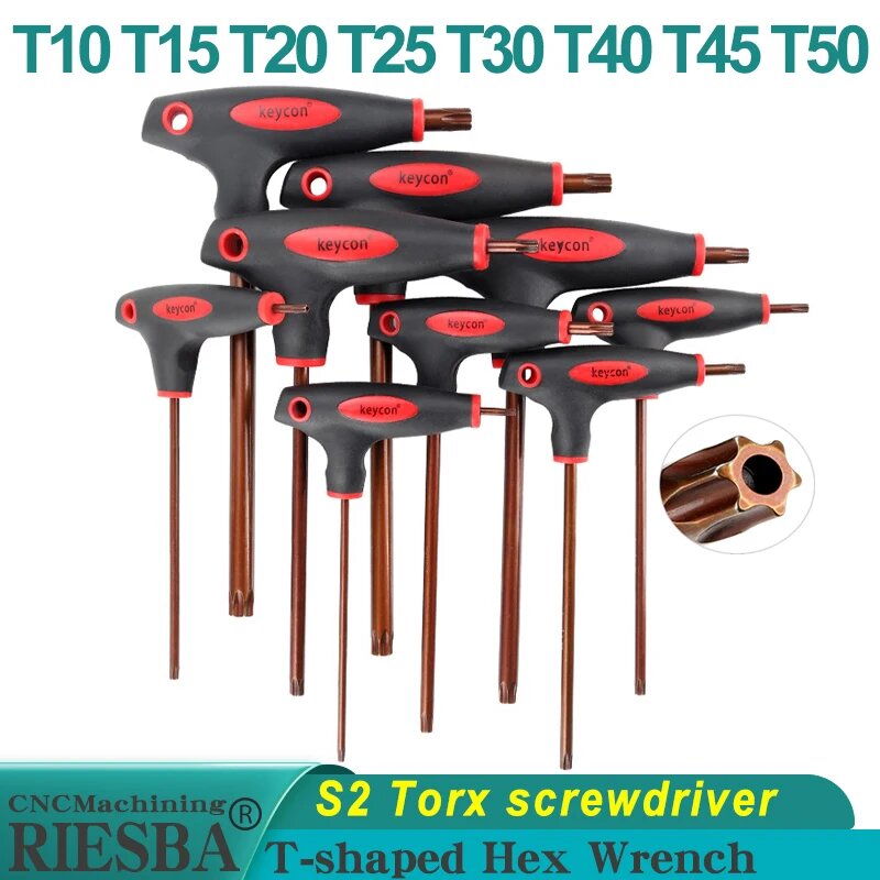 Riesba магнитная отвертка Torx T10 T15 T20 T25 T30 T40 T45 T50 T30-1Pc