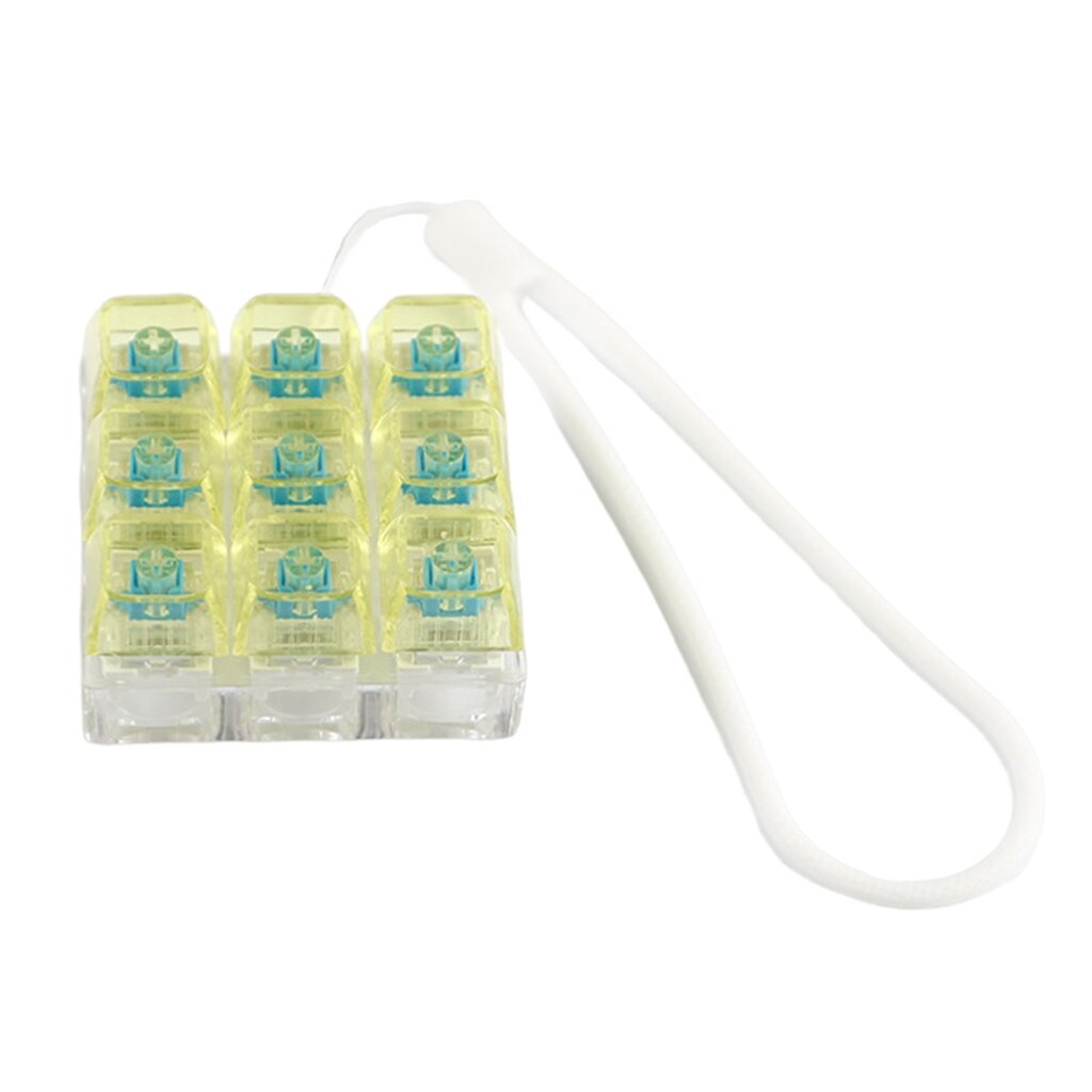 Радужный светодиодный индикатор с 9 клавишами Клавиатуры Брелок для ключей Игрушечные Переключатели Тестер для снятия стресса