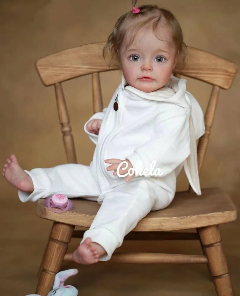 Кукла реборн 60см Cokela Корпус из мягкой ткани Reborn Doll + Бесплатный кулон для куклы