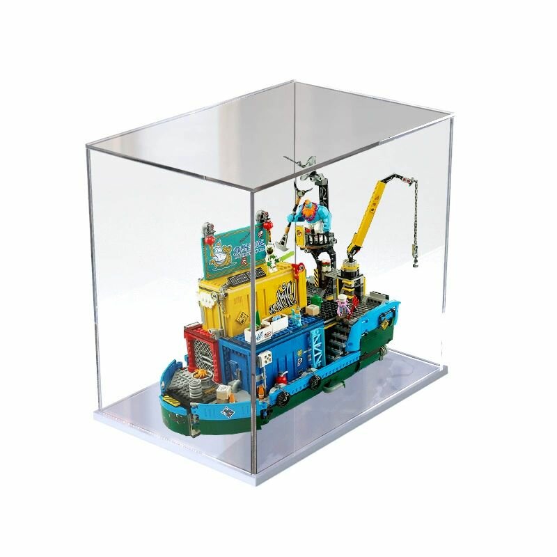 Ящик для хранения, акрилик, прямоугольный, прозрачный, 45x30x35 см