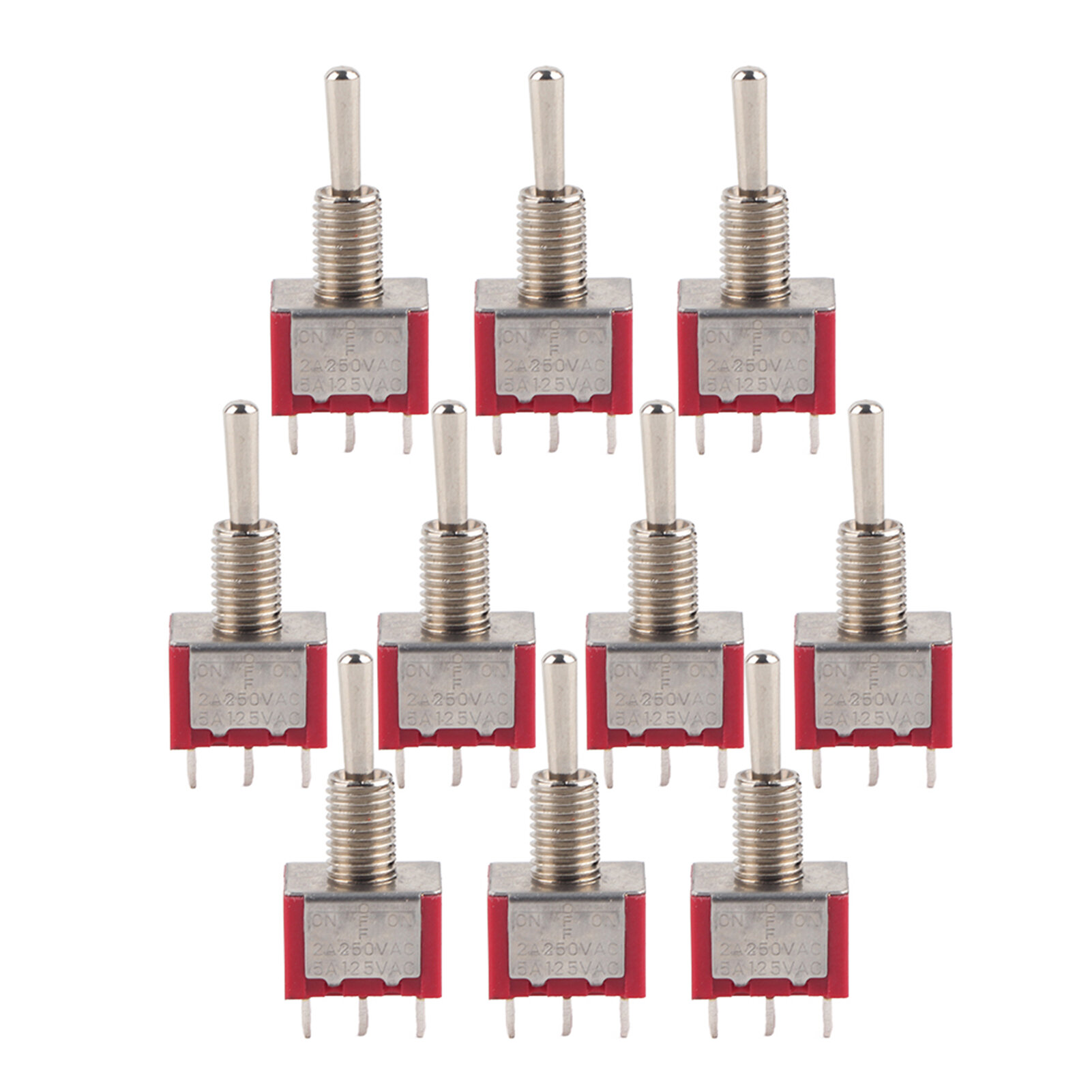 10 шт. переключателей мгновенного действия ВКЛ. Выкл. ВКЛ. DPDT 6-контактный 6 мм 2A 250 В переменного тока 5A 125 В переменного тока, электрический компонент для панелей управления